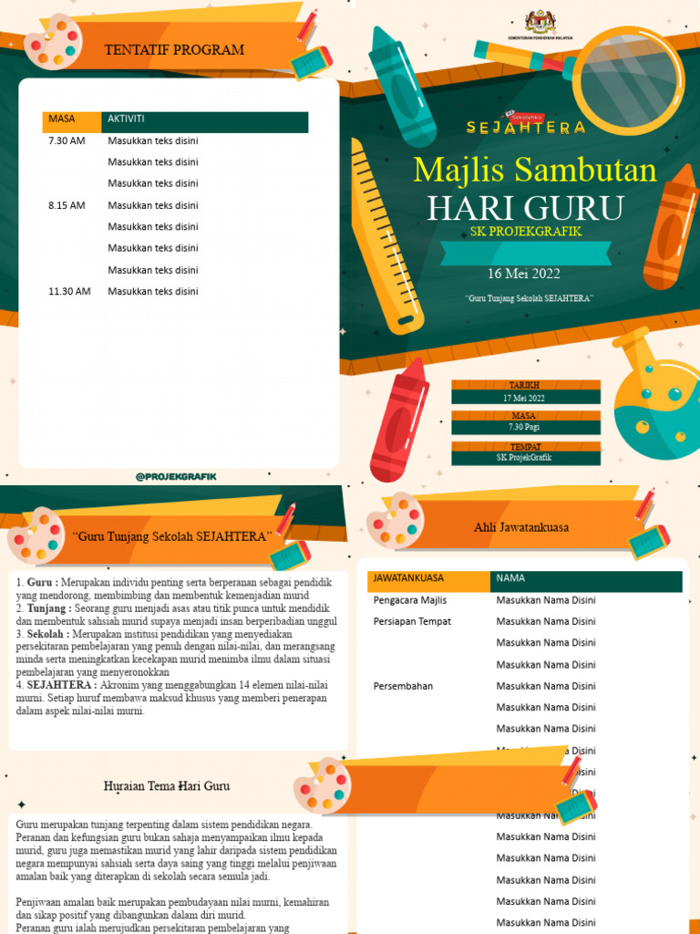Template Buku Program Hari Guru 2022 by ProjekGrafik | PDF