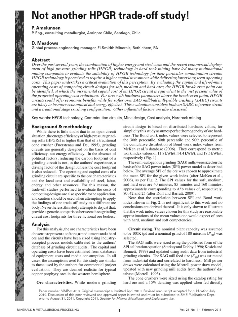 Not Another Trade Off Study | PDF | Mill (Grinding) | Mining