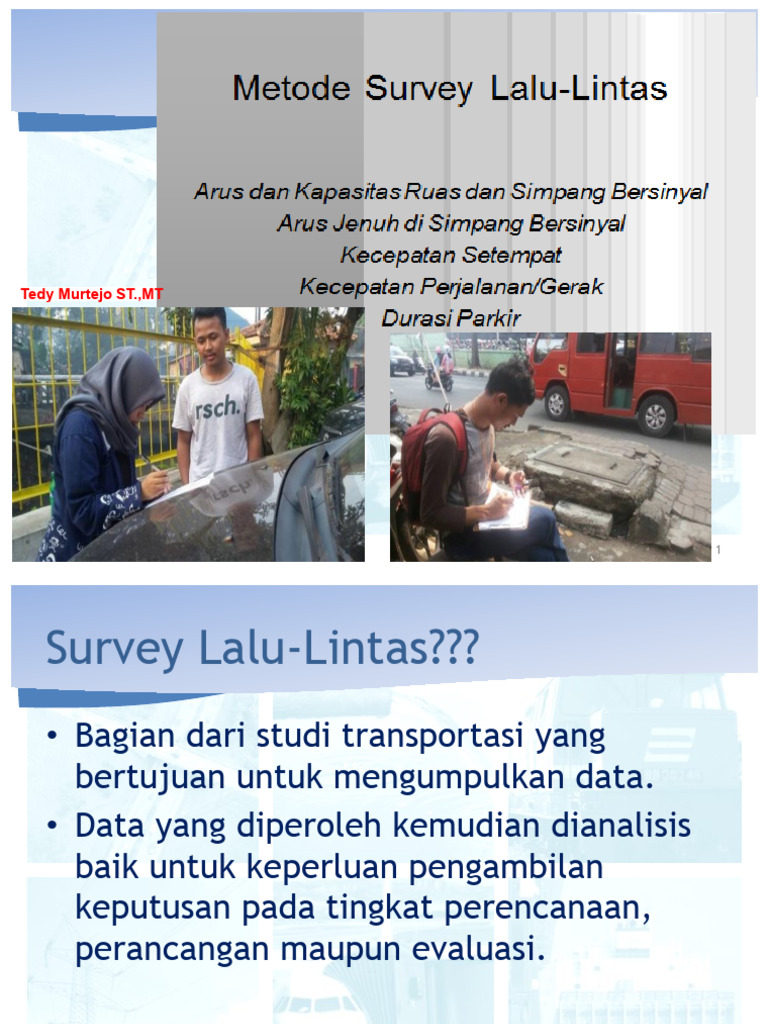 Metode Survey Lalu Lintas | PDF