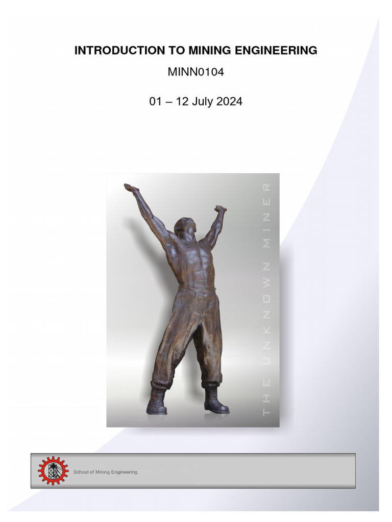Course Flyer Intro To Mining 2024 | PDF | Mining | Engineering