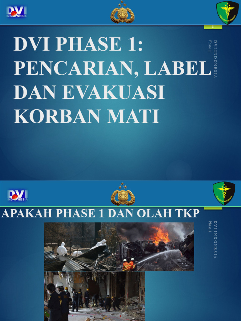 Modul 3 - DVI Fase 1 - Proses DVI Fase 1 Olah TKP Bencana 2022 | PDF