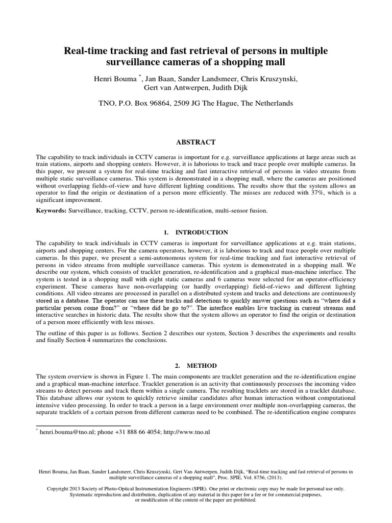 Security - Tracking People Via of CCTV | PDF | Image Segmentation ...
