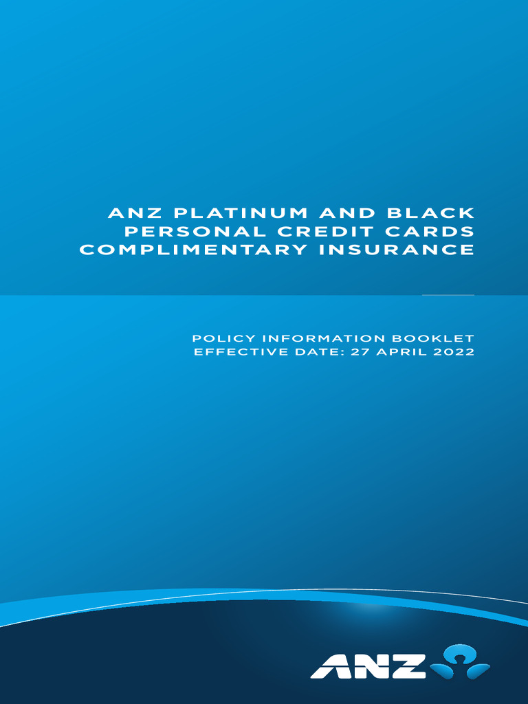 ANZ Travel Insurnace | PDF | Credit Card | Psychiatry
