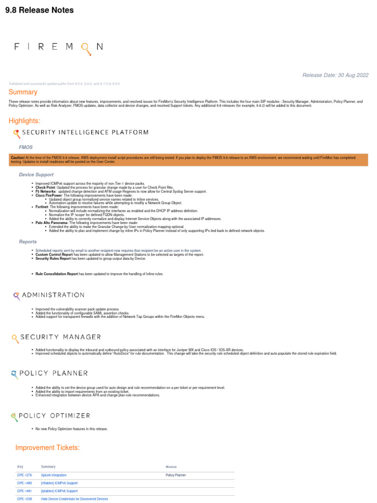 Release Notes | PDF | Computer Network | Ip Address