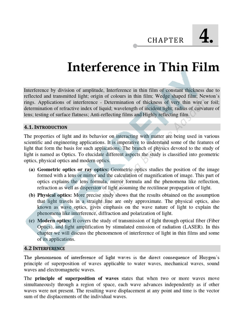 Interference in Thin Film | PDF | Optics | Waves