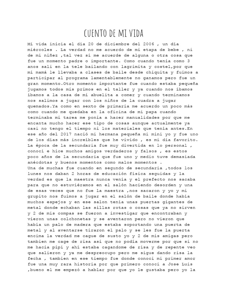 Cuento de Mi Vida | PDF