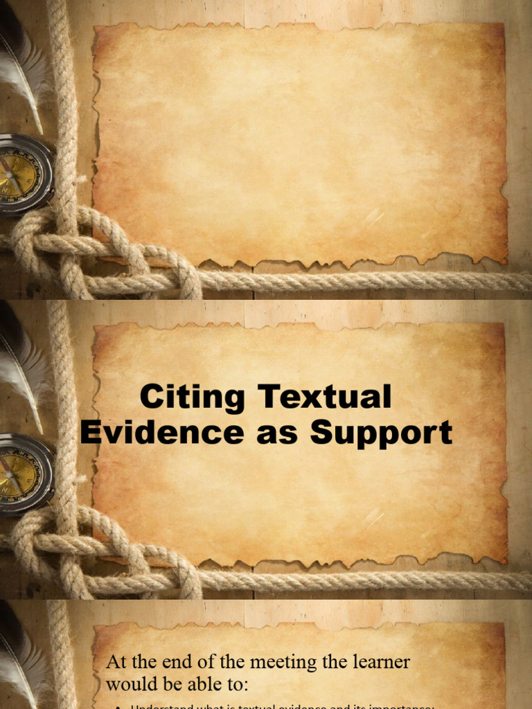 Citing Textual Evidence As Support | PDF | Cognition