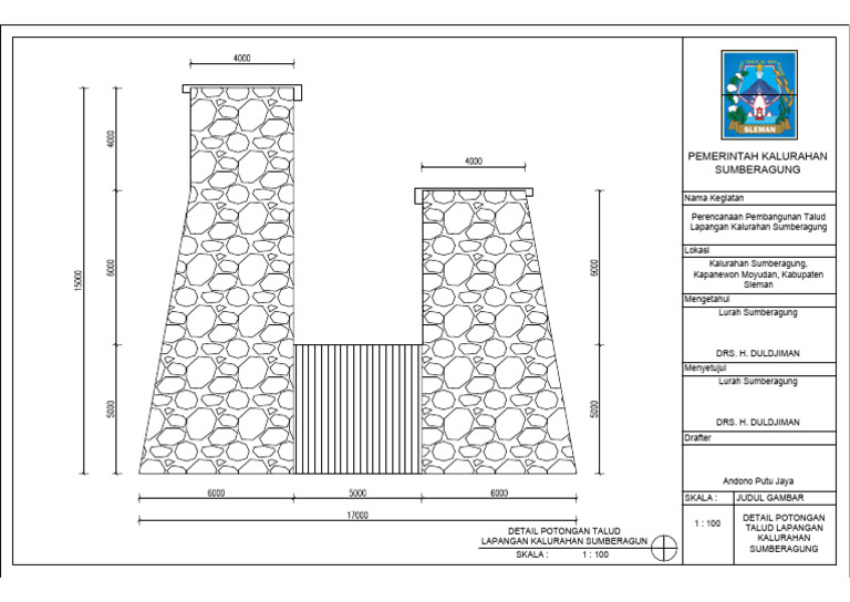 Detail Potongan Talud | PDF