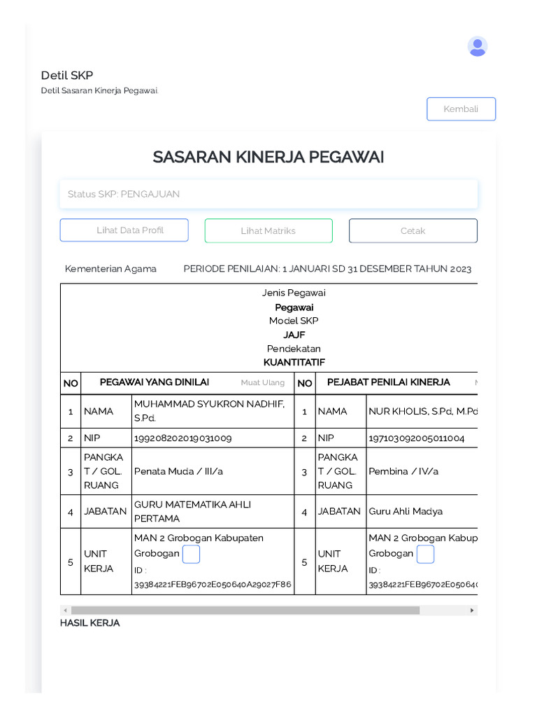 Contoh Isi SKP | PDF