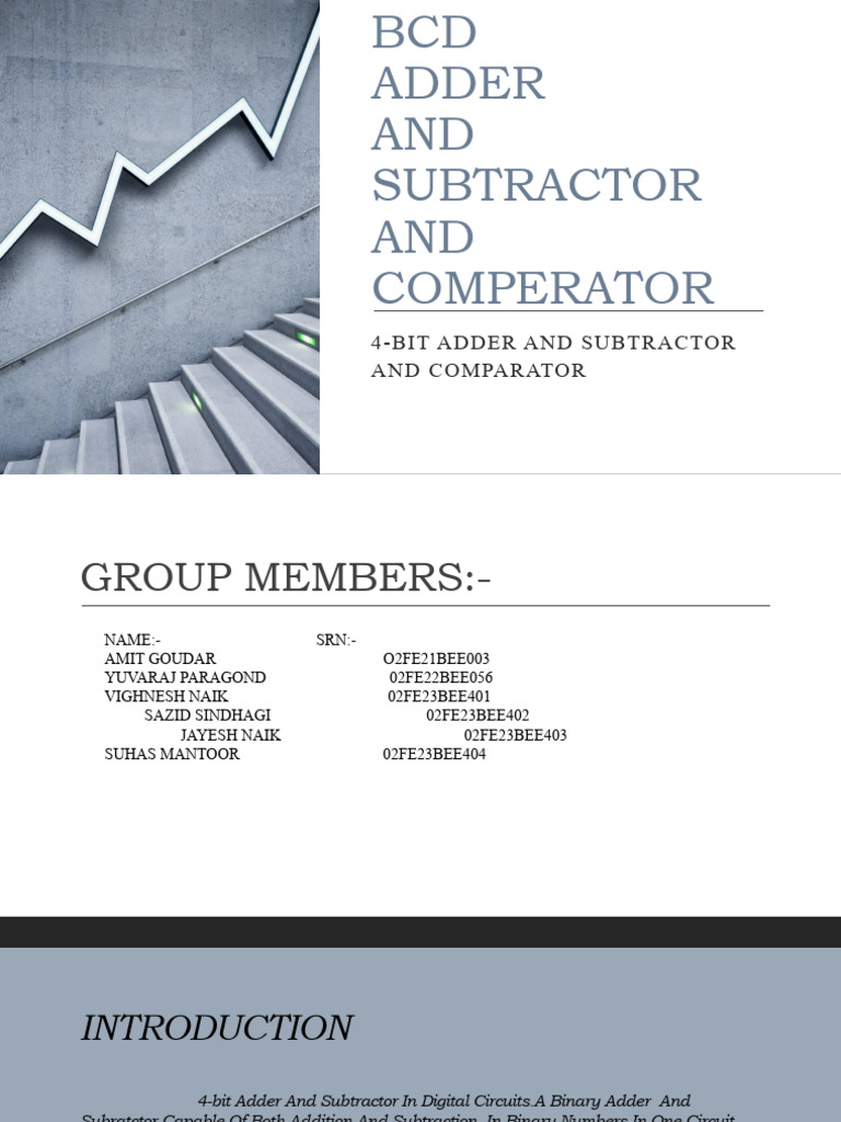 4-Bit Adder, Subtractor, Comparator | PDF | Computers