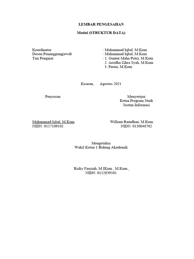 Modul Struktur Data dan Pemrograman | PDF