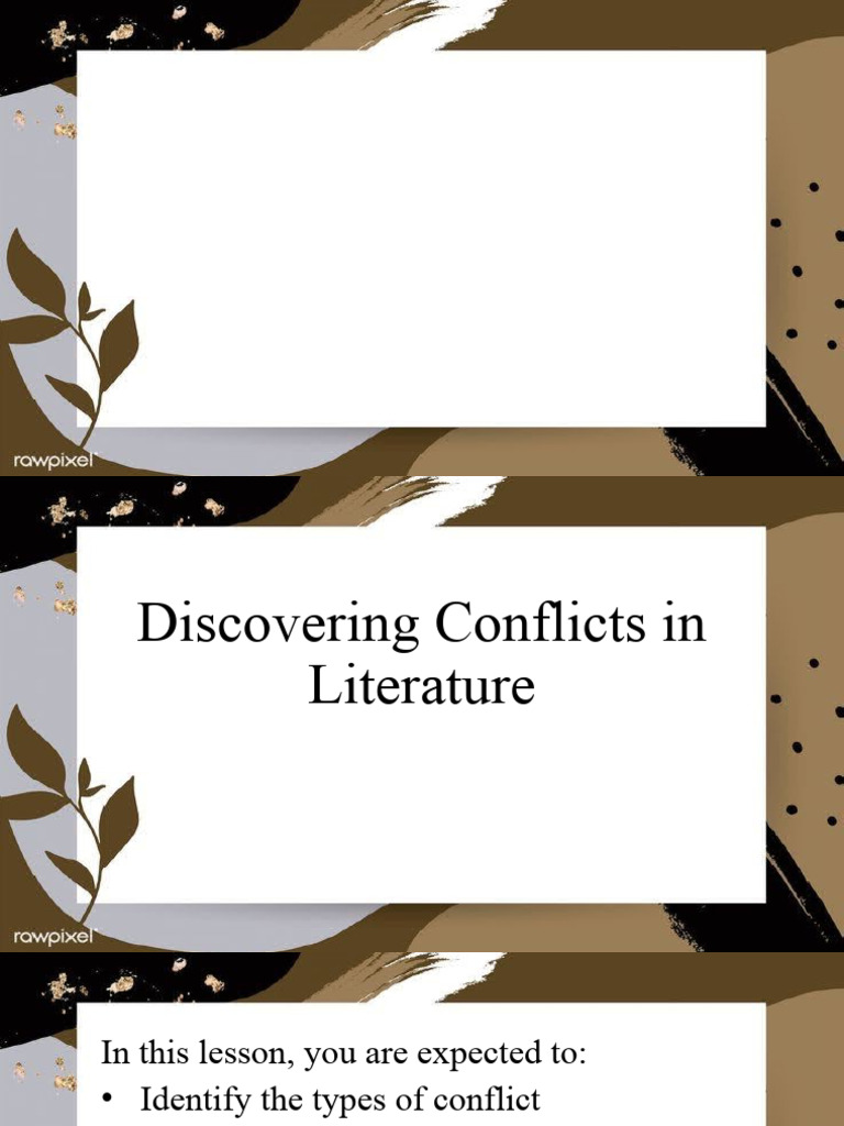 Discovering Conflicts in Literature | PDF | Psychology | Psychological ...