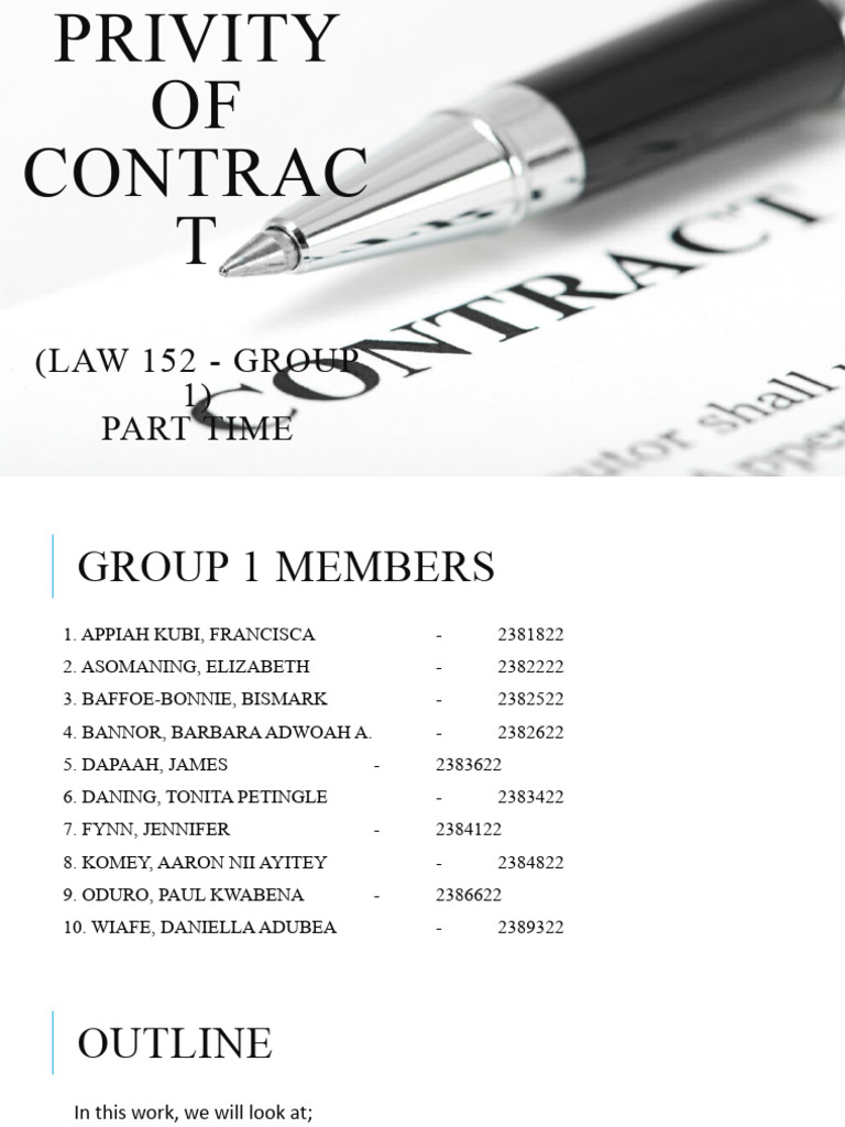 Privity of Contract Assignment-1 | PDF | Sovereign Immunity | Law Of ...