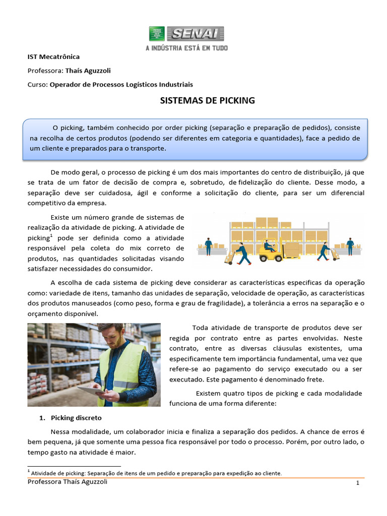 Picking | PDF | Processo de negócios | Business