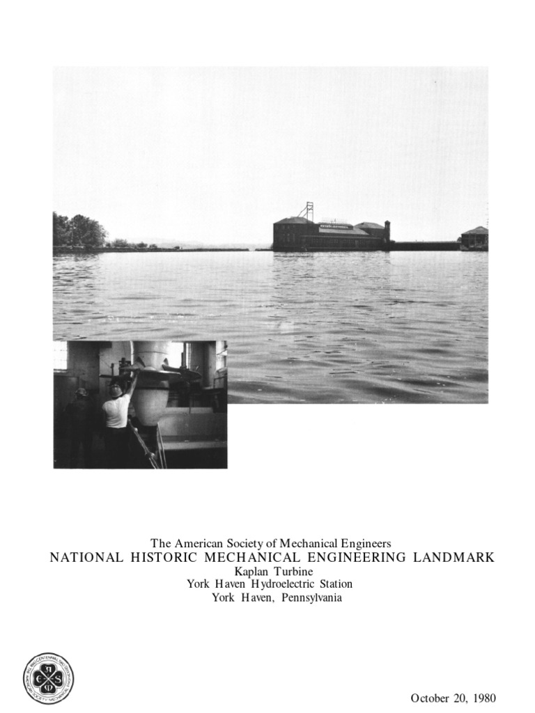 Kaplan Turbine Landmark Dedication | PDF | Machines | Rotating Machines