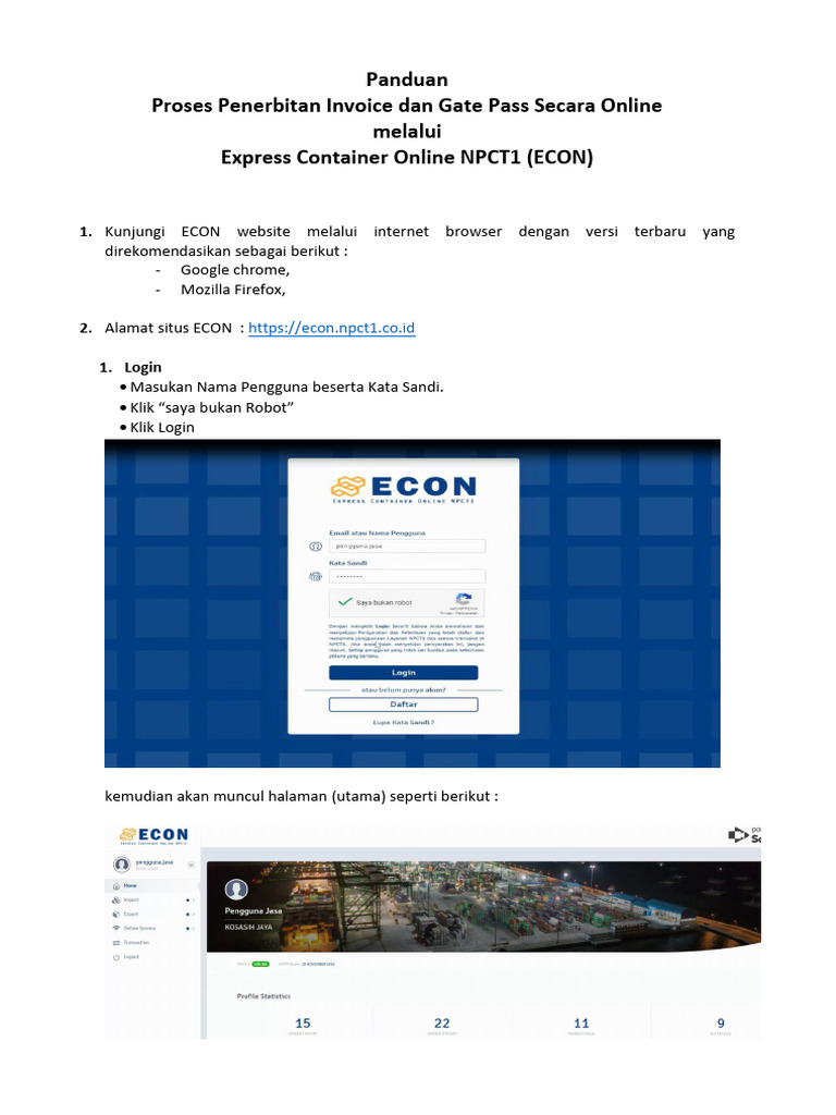 Petunjuk Penggunaan ECON | PDF