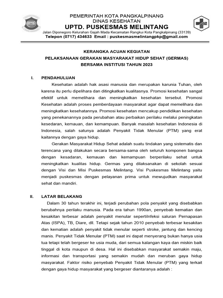 Kak Germas Sekolah 2023 | PDF | Kesehatan Holistik