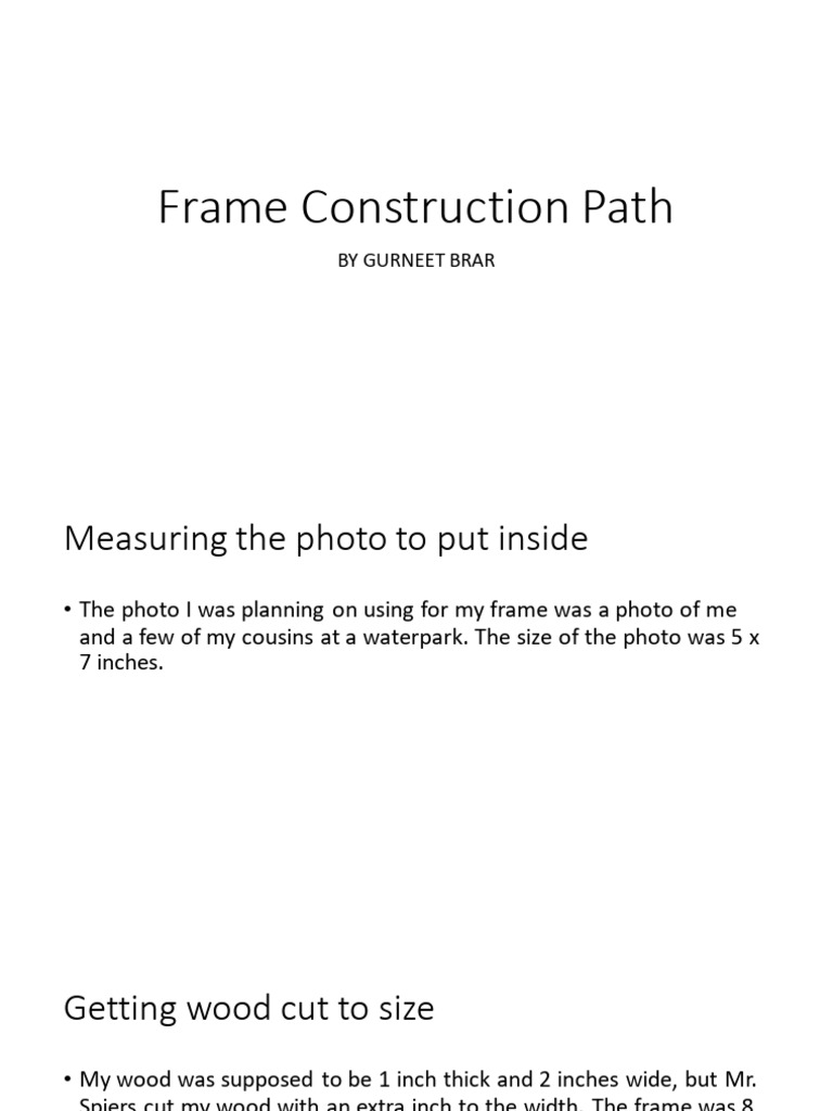 Frame Construction Path | PDF