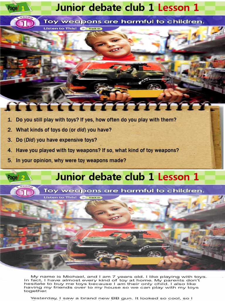 Junior Debate Club 1 | PDF