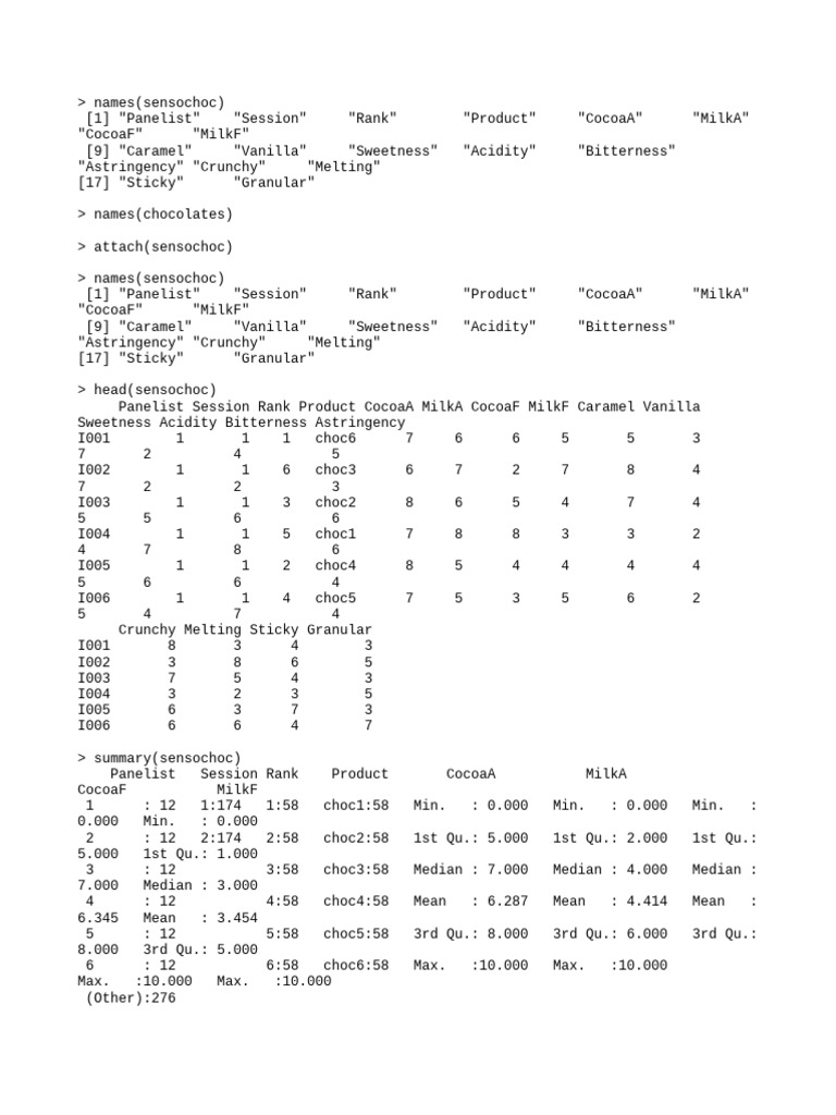 RCommander | PDF | Snack Food | Nutrition
