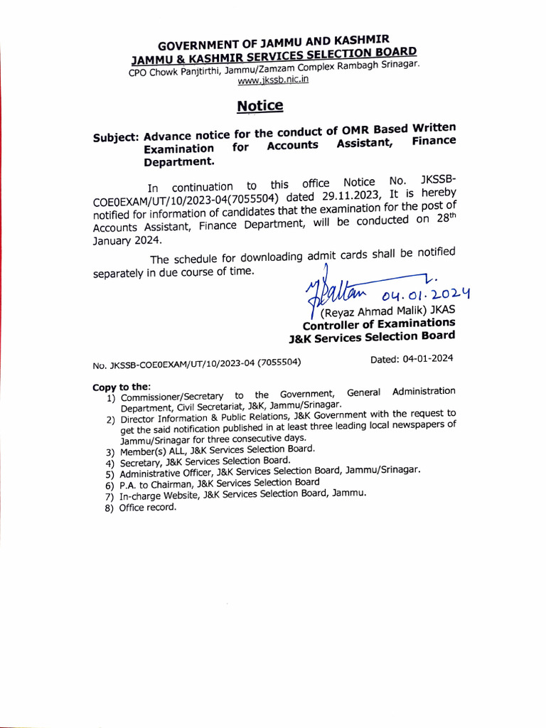 Advance Notice 04012024 | PDF