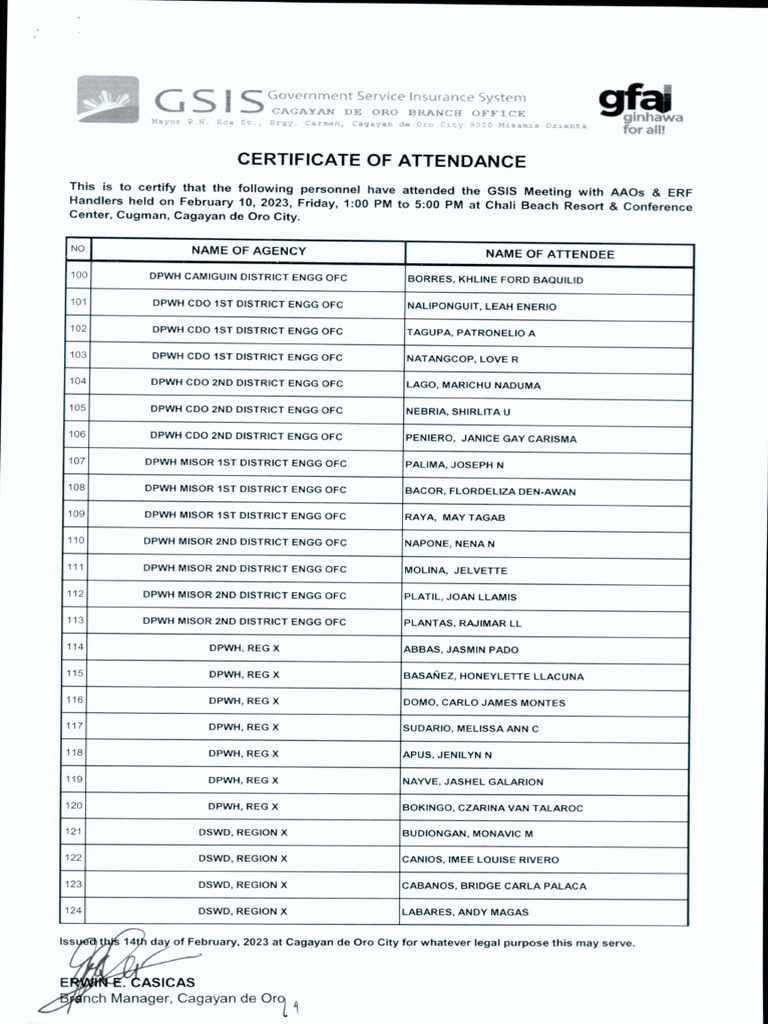 Ca - DPWH Camiguin To DSWD RX 20230210 | PDF