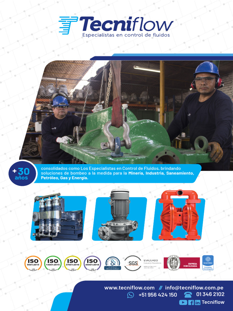 Catálogo 2023 Tecniflow | PDF | Bomba | Acero