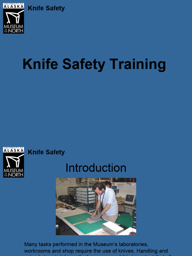Museum Knife Safety Training Guide | PDF | Knife | Blade