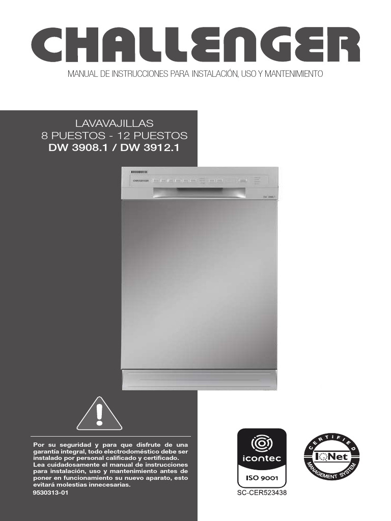 Manual de Usuario Lavavajillas | PDF | Lavavajillas | Materiales