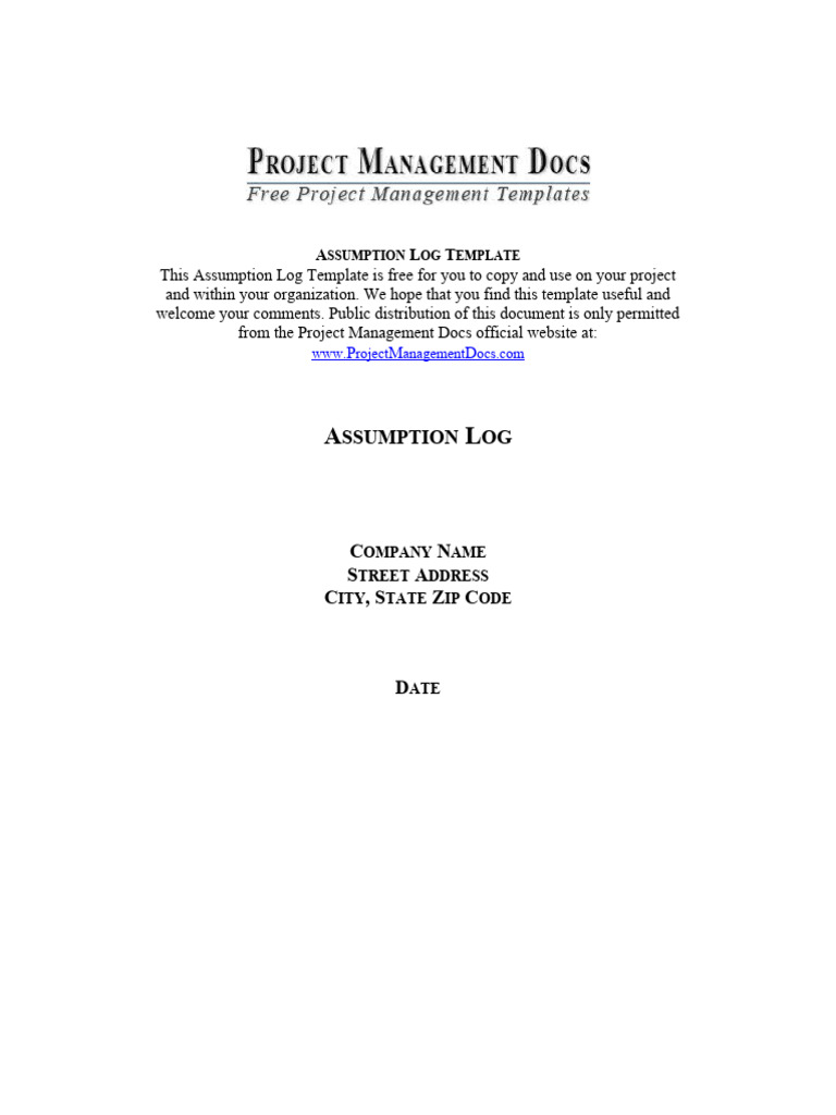 Assumption Log | PDF | Computing