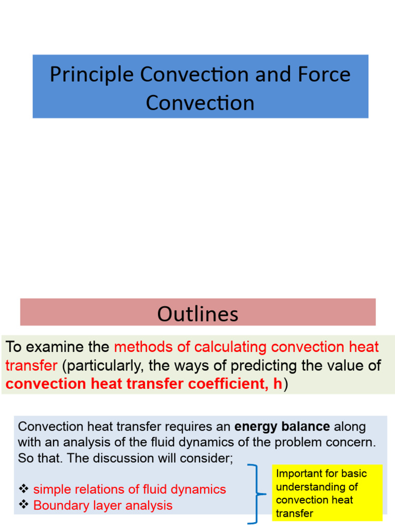 Principle and Forced Convection | PDF | Fluid Dynamics | Boundary Layer