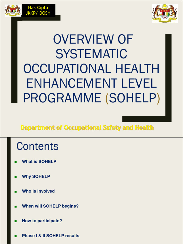 120-Overview of SOHELP | PDF | Occupational Hygiene | Occupational ...