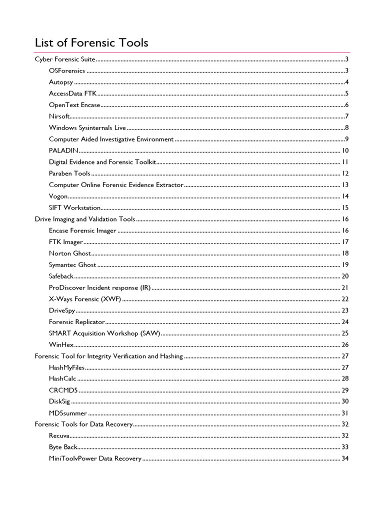 Tool Profiling 07 Oct 2021 | Download Free PDF | Computer Forensics ...