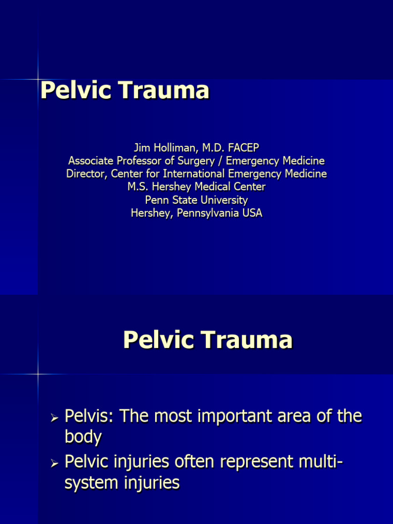 Overview of Pelvic Trauma Management | PDF | Pelvis | Musculoskeletal ...