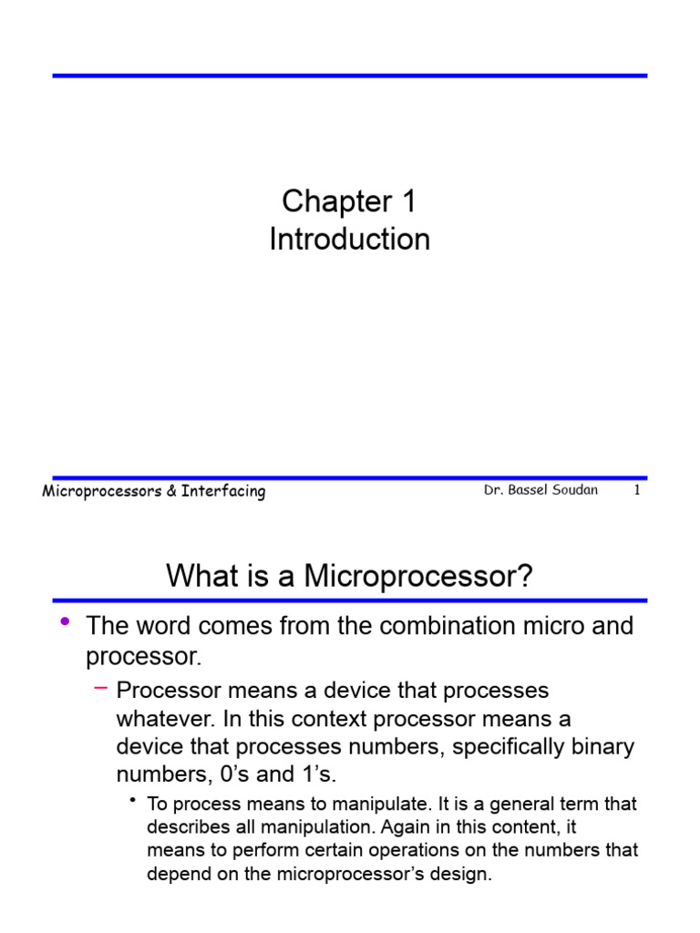 Microprocessor & Interfacing | PDF | Central Processing Unit | Input/Output Microprocessor & Interfacing | PDF | Central Processing Unit | Input/Output