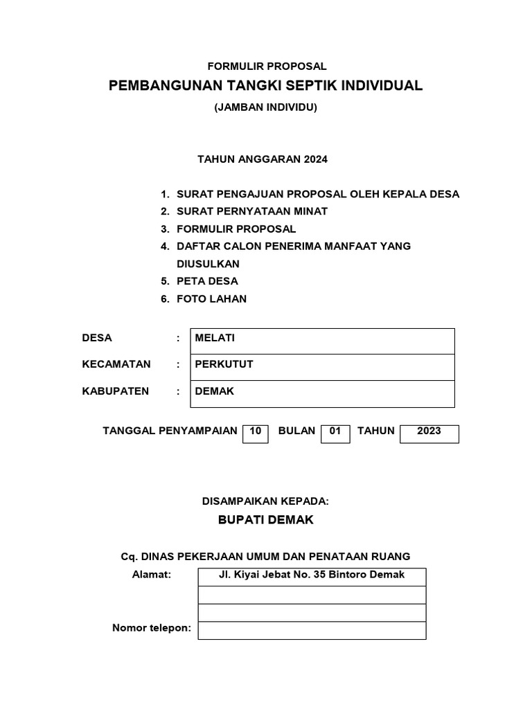 Contoh Proposal | PDF | Griya & Taman