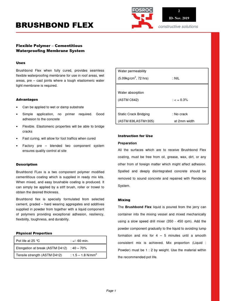 Brushbond Flex | Download Free PDF | Building Engineering | Polymers