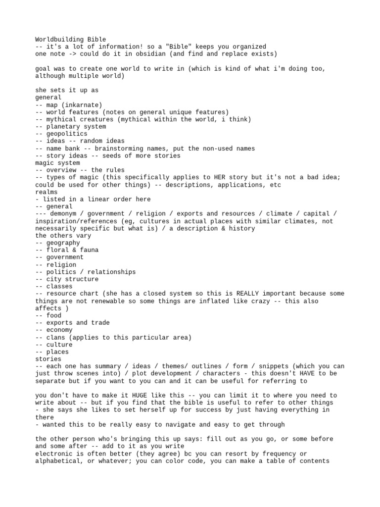 Worldbuilding Bible | PDF | Constantinople | Worldbuilding