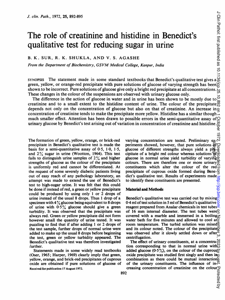 892 Full | PDF | Creatinine | Urine