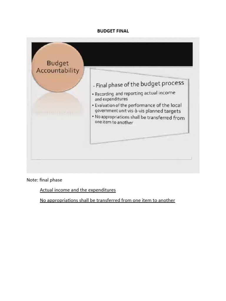 Budget Final | PDF | Local Government | Money