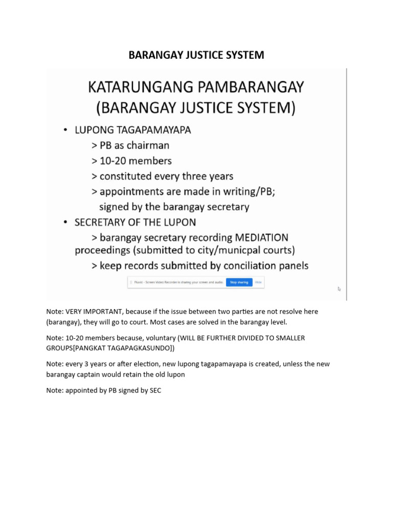 Barangay Justice System | PDF | Arbitration | Common Law