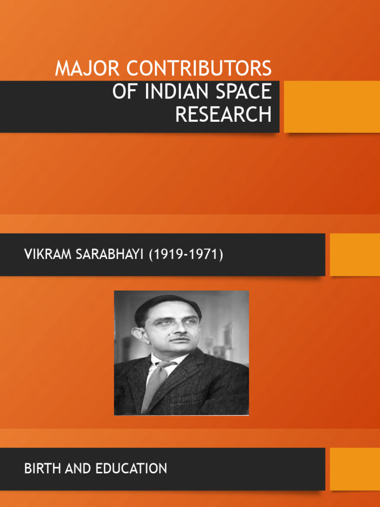Key Contributors to Indian Space Research | PDF