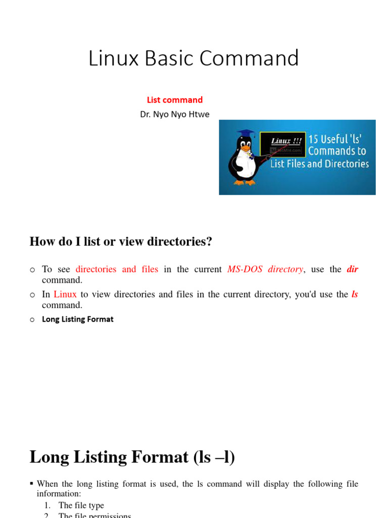 Linux List Command | PDF | Computer File | Command Line Interface Linux List Command | PDF | Computer File | Command Line Interface