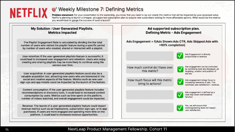 Netflix Metrics | PDF | Marketing | Human Communication