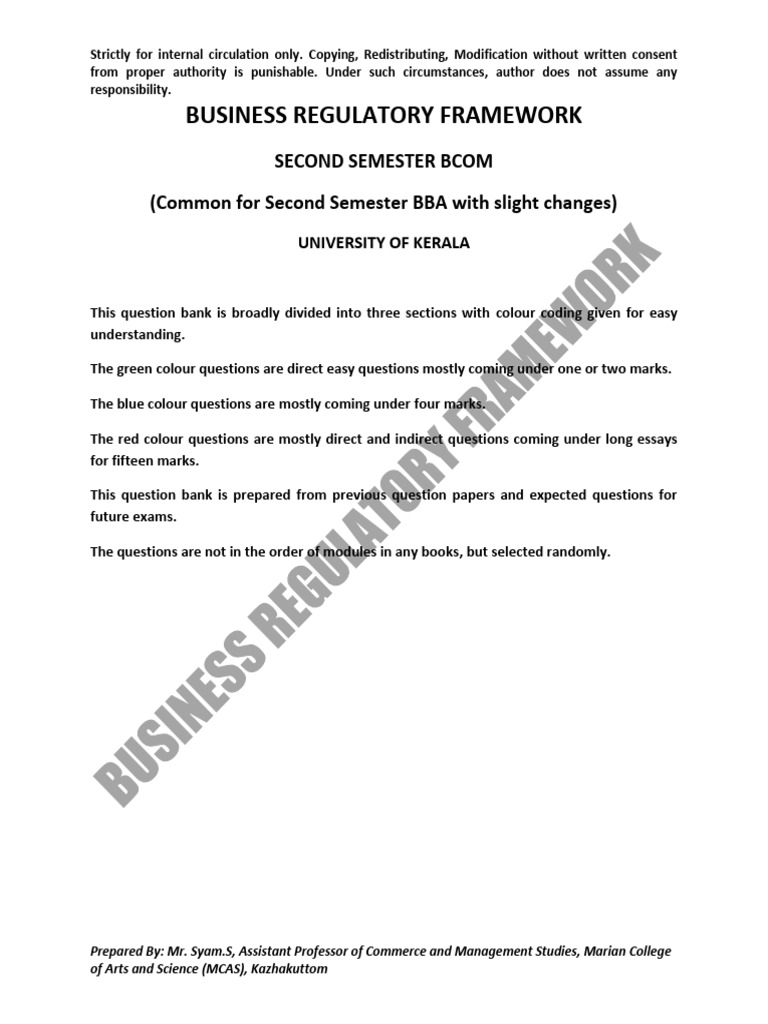 1.business Regulatory Framework | Download Free PDF | Ethical ... 1.business Regulatory Framework | Download Free PDF | Ethical ...