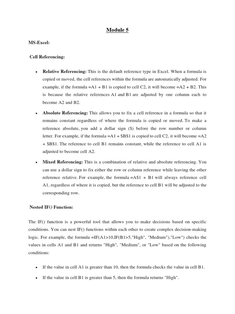Module 5 ITM | PDF | Statistics | Spreadsheet