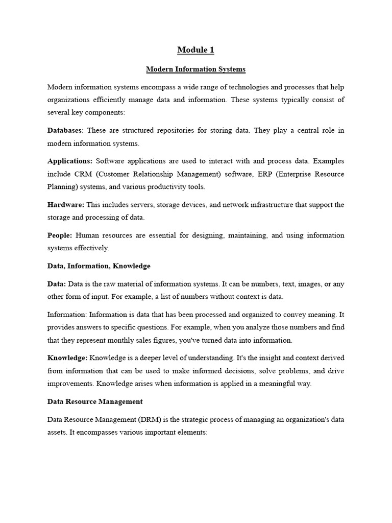 Module 1 - ITM | Download Free PDF | Databases | Relational Database