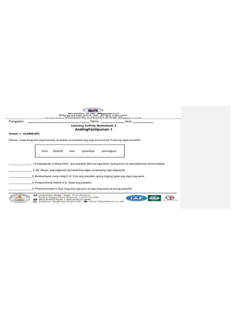 Ap1 Q3 Law 3 Week 5 - 6 | PDF