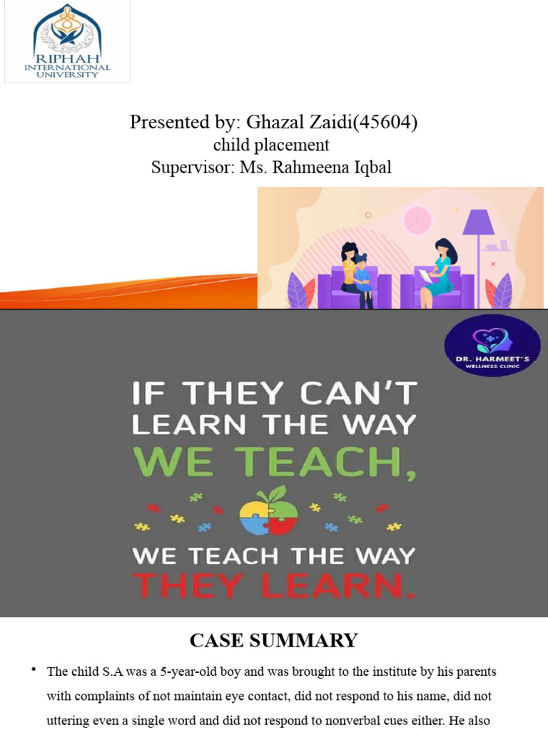 Autism Case Study: Child Assessment | PDF | Autism Spectrum | Nonverbal Communication