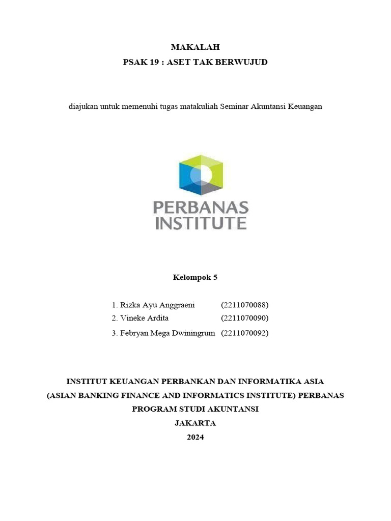 PSAK 19: Panduan Aset Tak Berwujud | PDF | Bisnis
